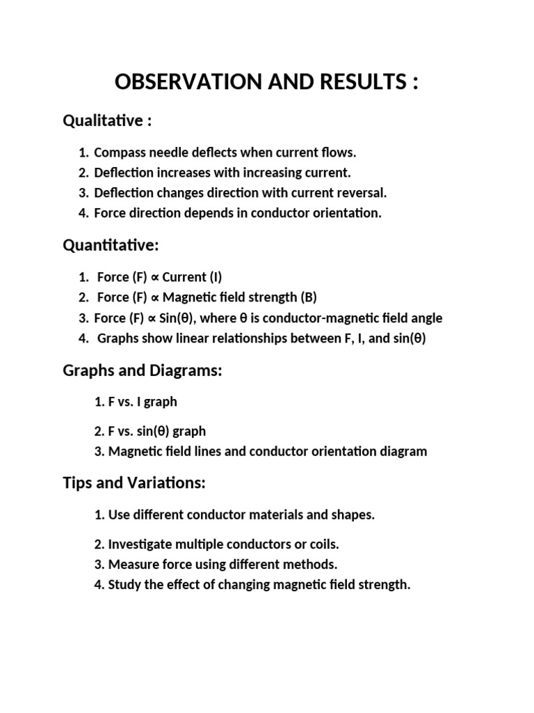 Observation and Results | PDF