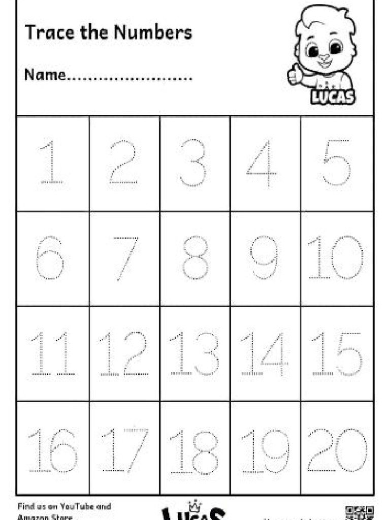 123 Numbers - Count & Tracing Worksheet | PDF