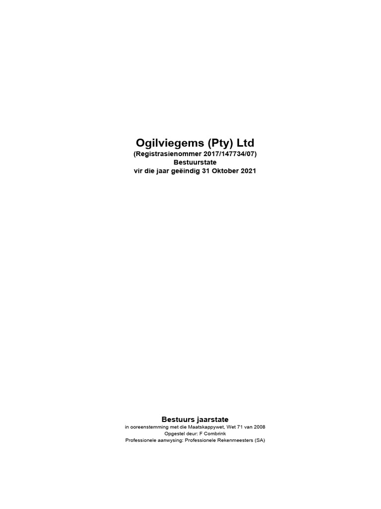 Management Statements - Ogilviegems (PTY) LTD | PDF