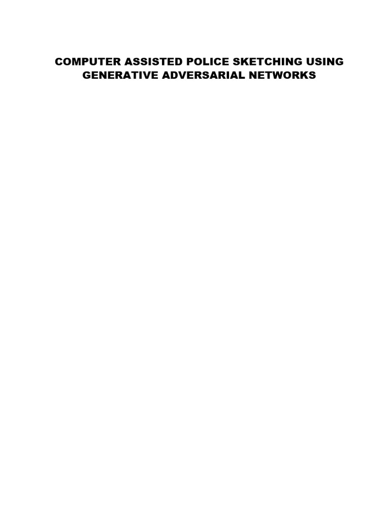 Police Assisted Face Sketching | PDF