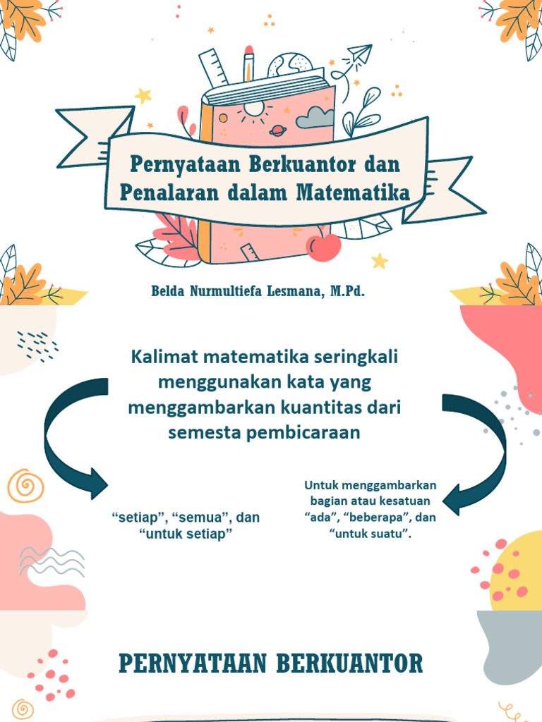 6 Pernyataan Berkuantor Dan Penarikan Kesimpulan MTK 1 | PDF