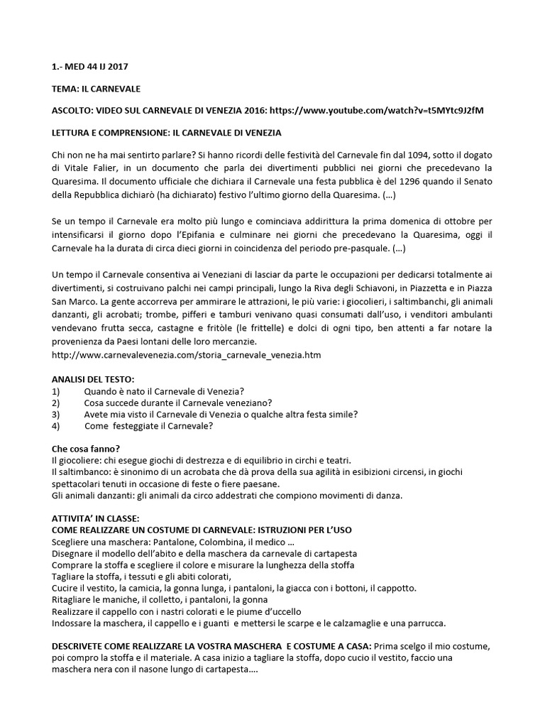 Il Carnevale | PDF