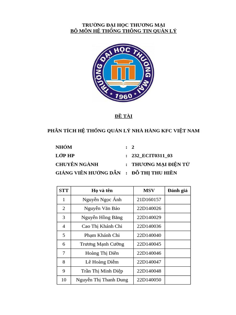 BTL HTTTQL Nhóm 2 finaL | PDF