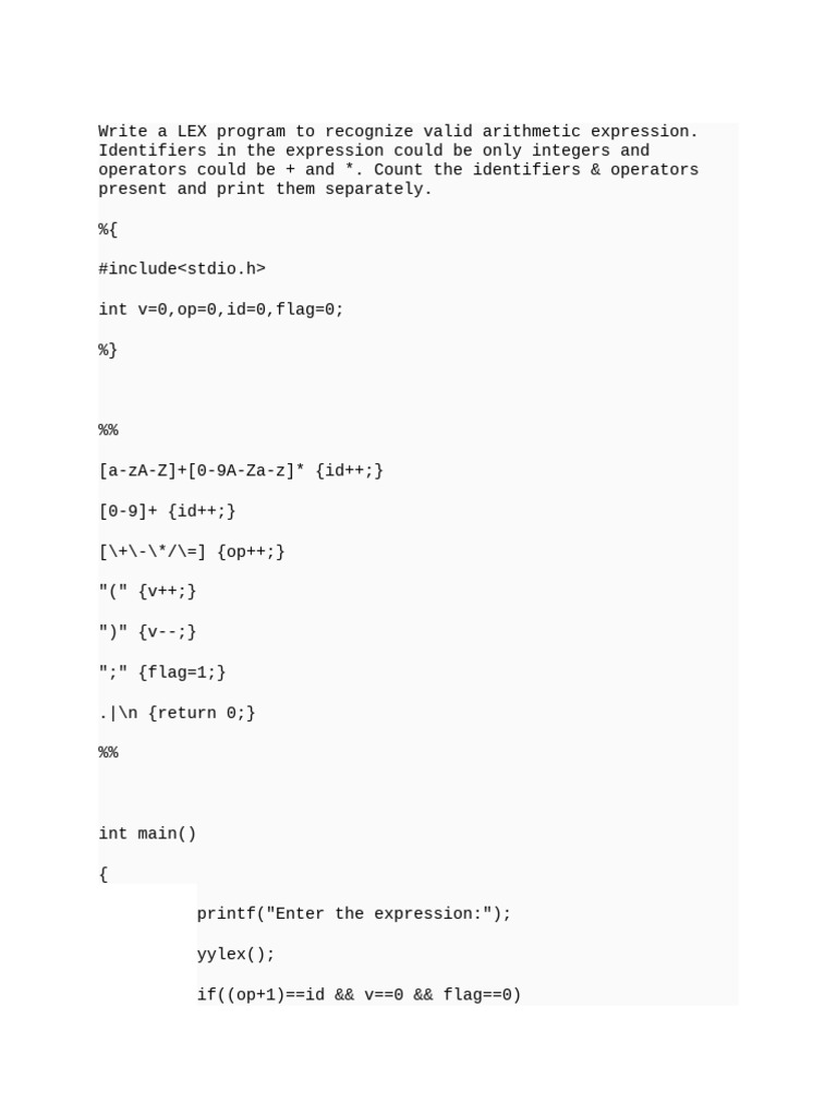Ss Lab Programs | PDF