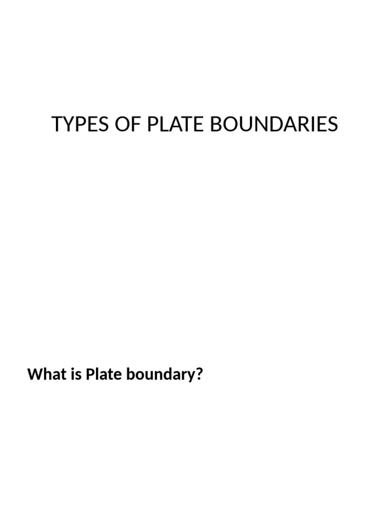 Types of Plate Boundaries | PDF