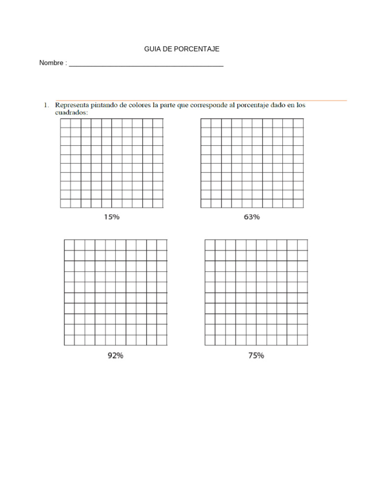 Guia de Porcentaje 7 Básico | PDF