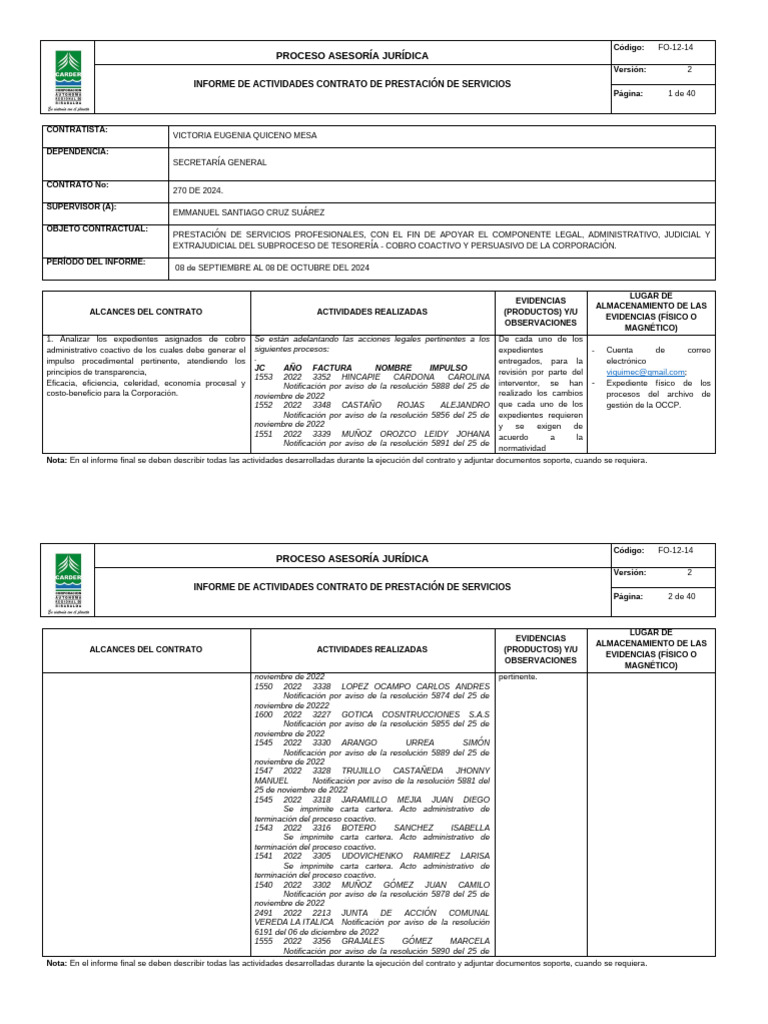 Septimo Informe de Gestión | PDF