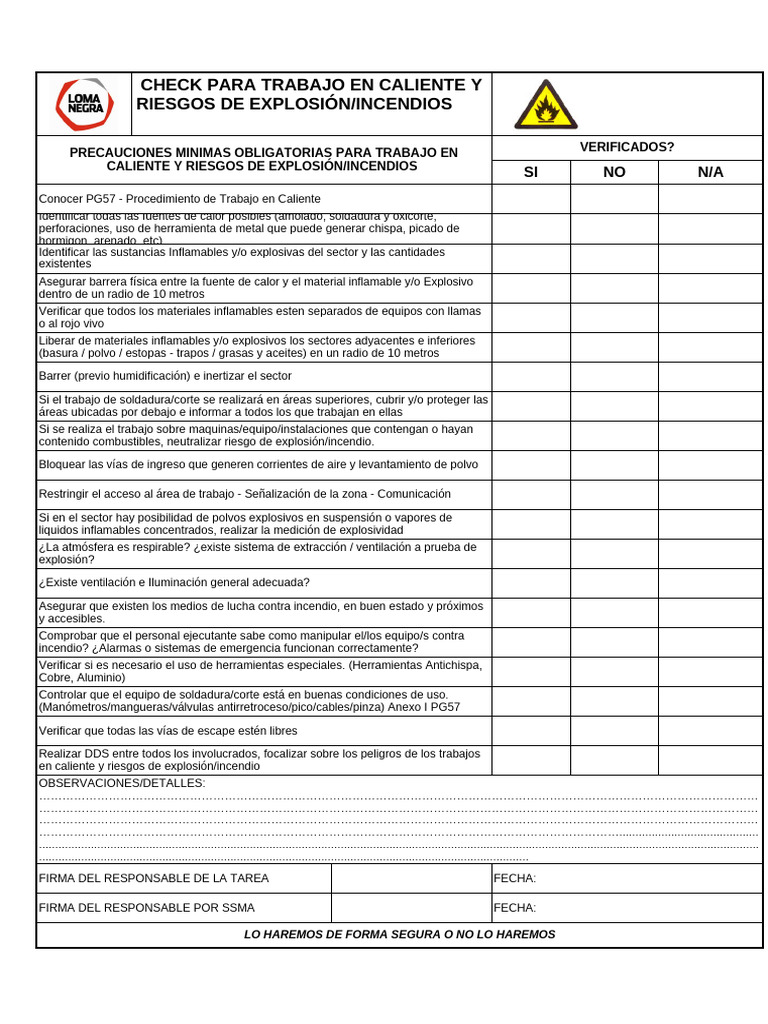 Check List tareas CrÃ_ticas | PDF