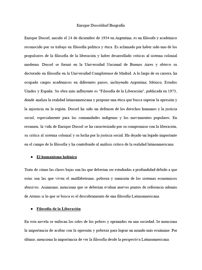 Enrique Dussel PDF | PDF