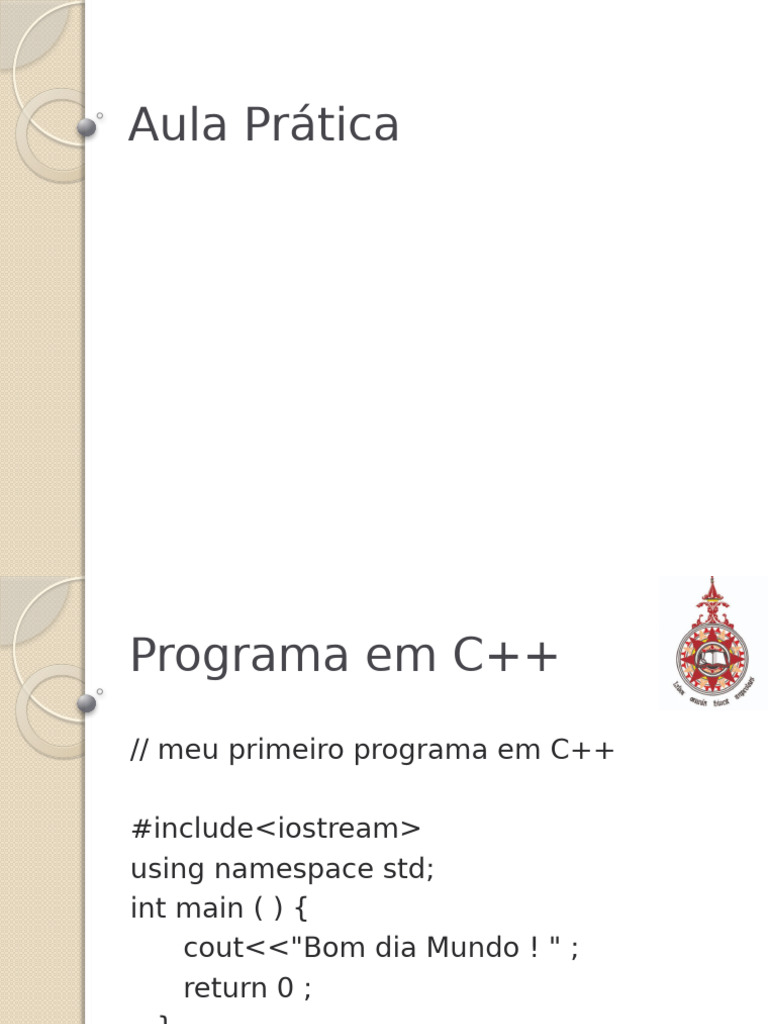 Aula Pratica1 | PDF