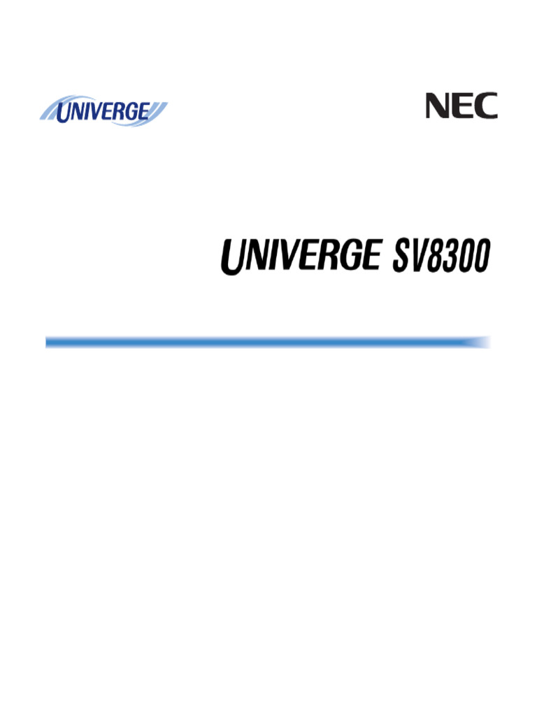 NEC SV8100 DT310 DT330 DT710 DT730 Userguide | PDF | Menu (Computing) | Computers