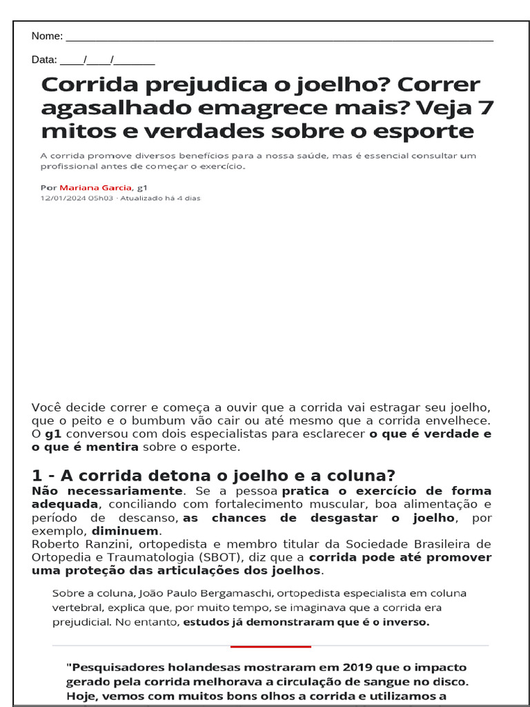 Notícia - Corrida | PDF