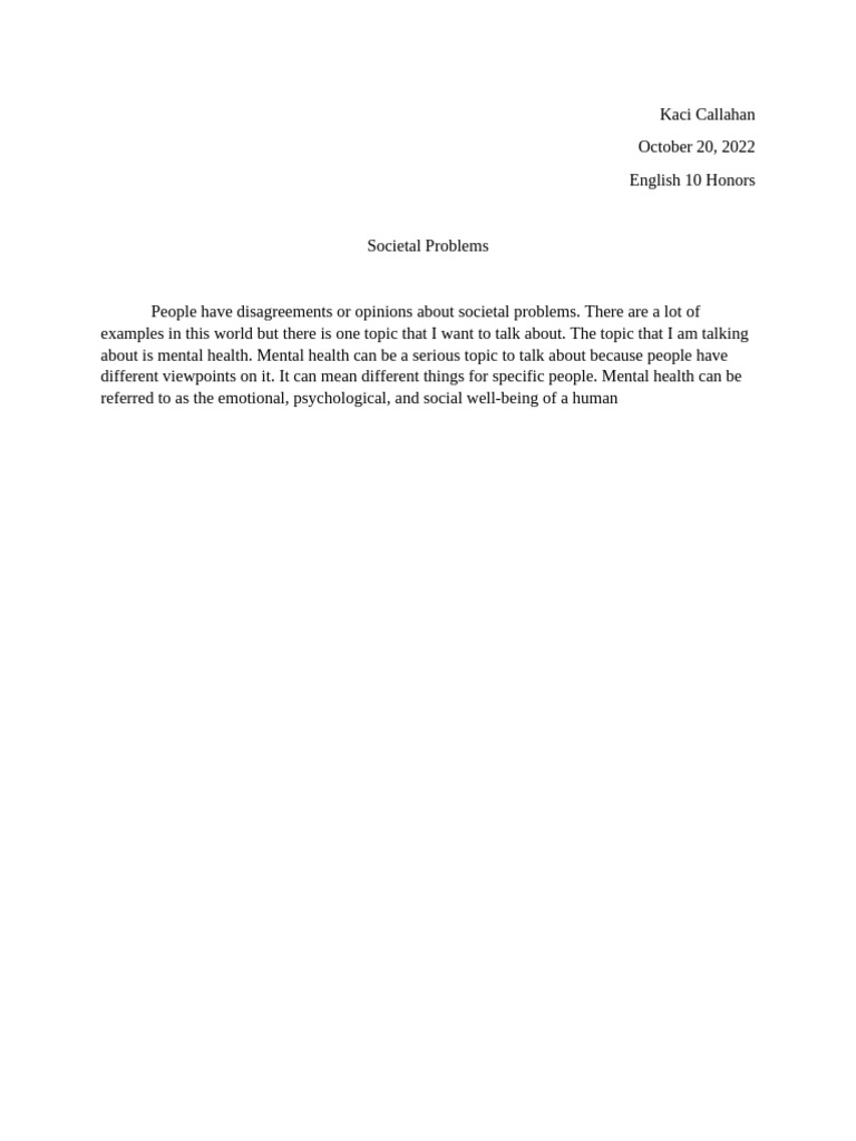 Societal Problems | PDF