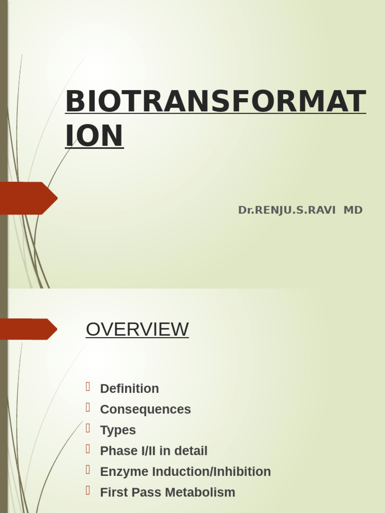 Biotransformation 160111051609 | PDF