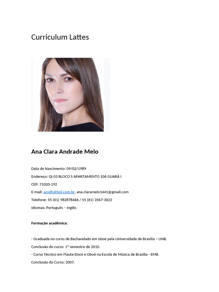 Curriculum Lattes (4) | PDF