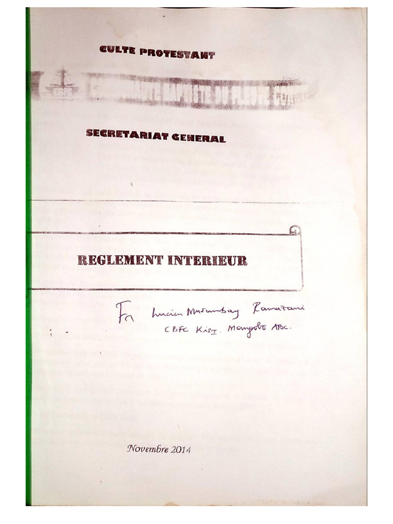 Règlement Intérieur CBFC | PDF