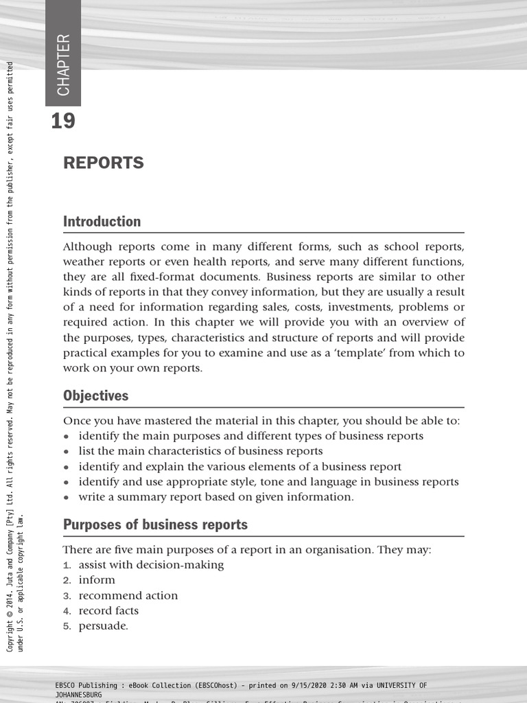 Chapter 19 - Reports | PDF