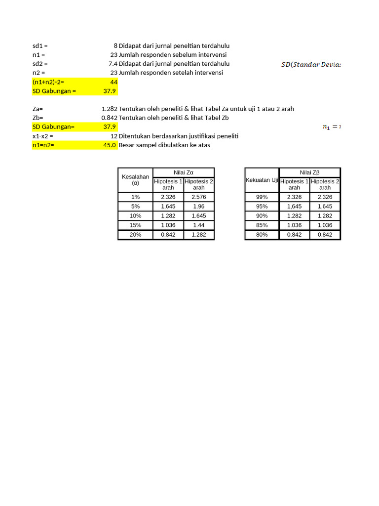 APLIKASI RUMUS SAMPEL | PDF