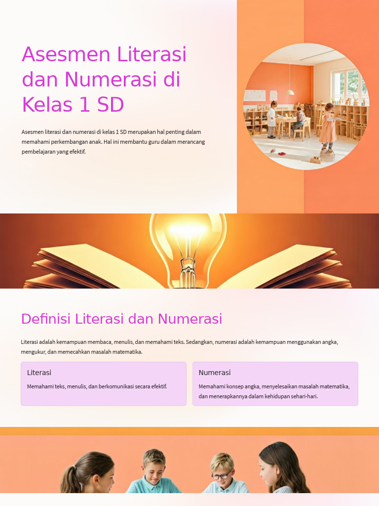 Asesmen Literasi Dan Numerasi Di Kelas 1 SD | PDF