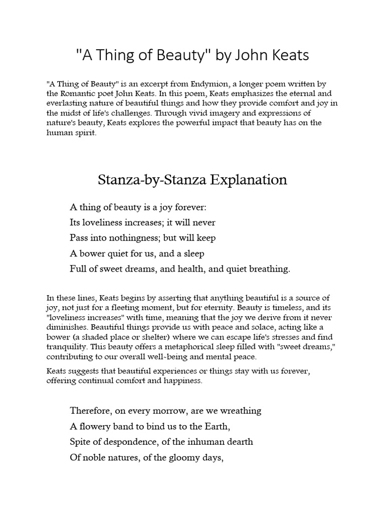 A Thing of Beauty | PDF