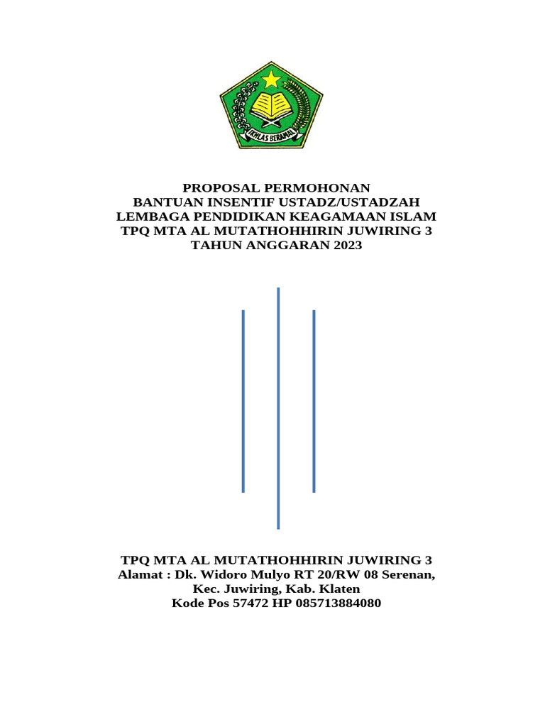 CONTOH PROPOSAL Insentif Gubernur | PDF