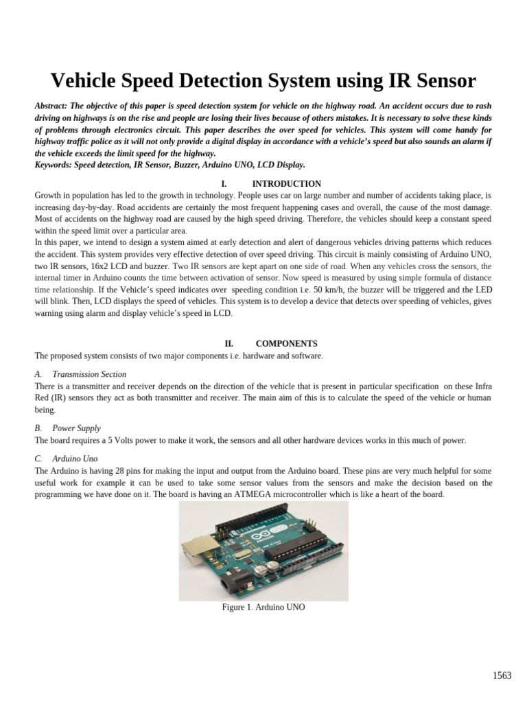 2K22 - RK - MREP - Vehicle Speed Detection System Using IR Sensor | PDF