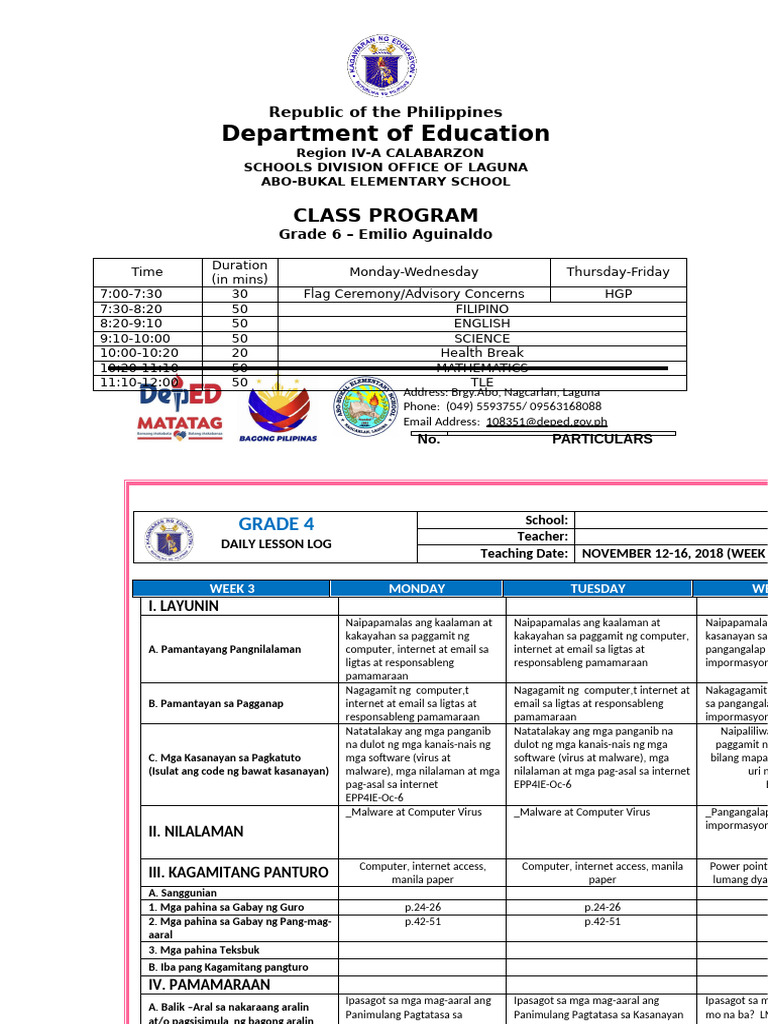 Classroom Program - Grade 6 - New | PDF