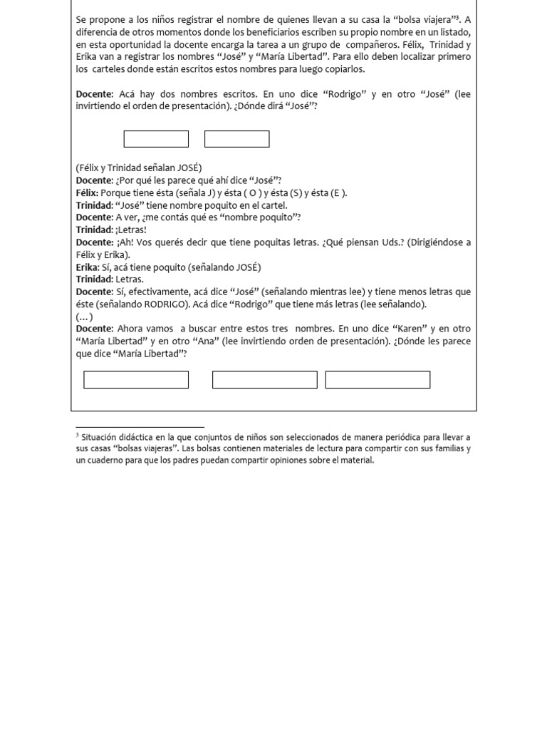 REGISTROS de CLASE La Sala Del Jardin Como Ambiente Alfabetizador | PDF ...