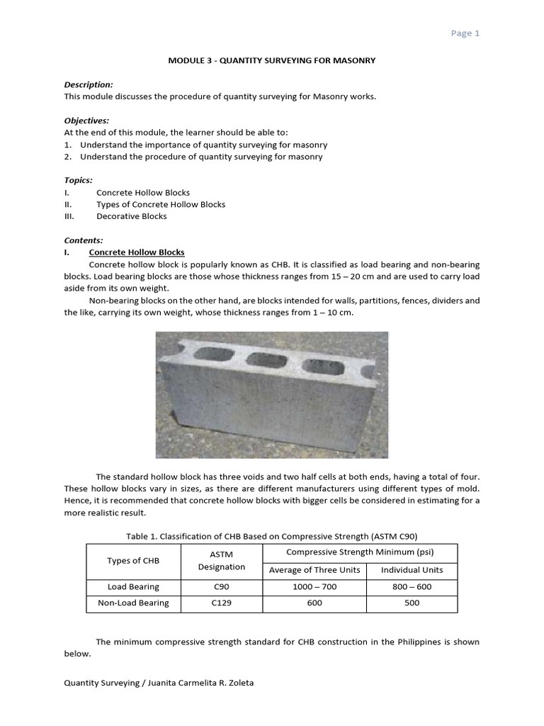 Module 2 Masonry | PDF