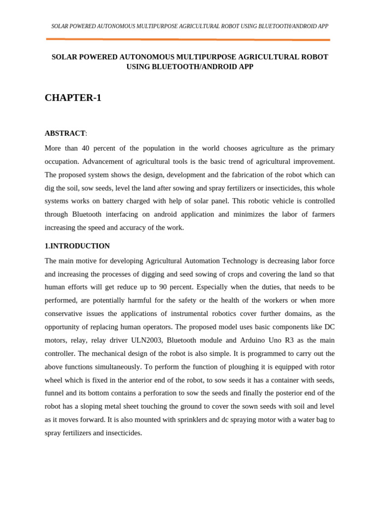 2k22 - RK - Rep - Solar Powered Autonomous Multipurpose Agricultural ...
