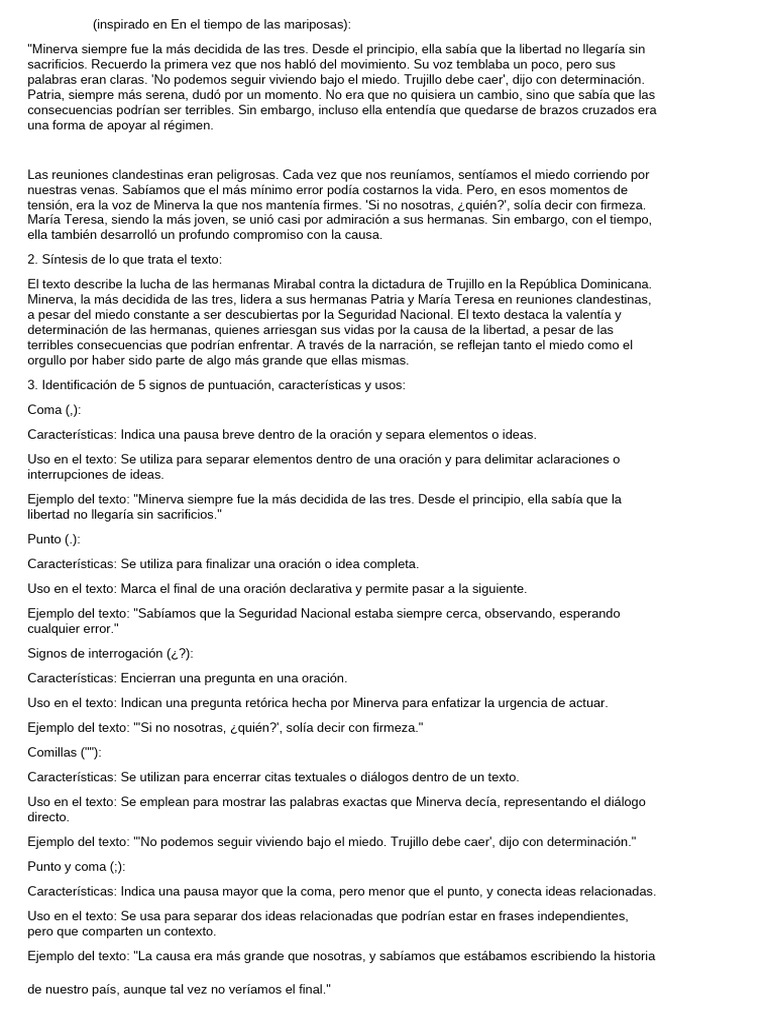 Inspirado en en El Tiempo de Las Mariposas | PDF | Coma | Ficción general