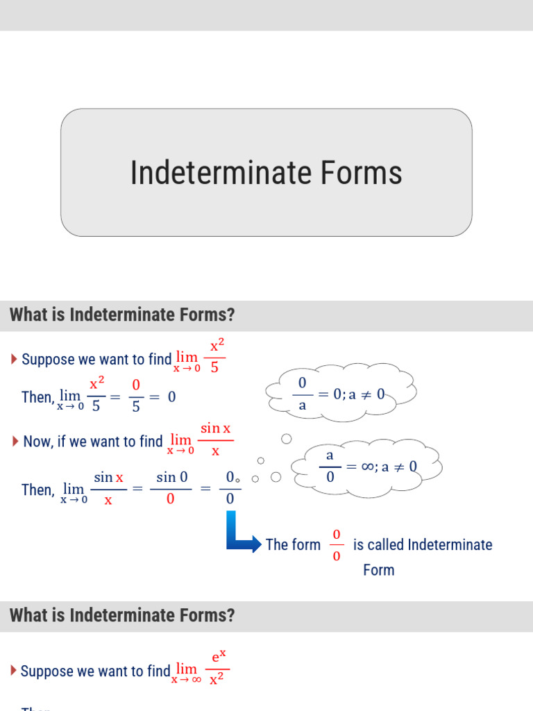 Mat Indeterminate Forms | PDF