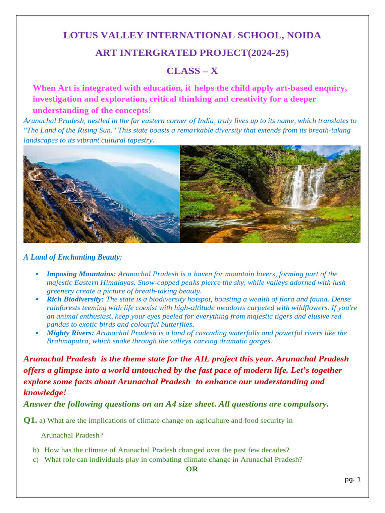 Ail Project Class X (2024-25) | PDF | Glacier | Earth Sciences