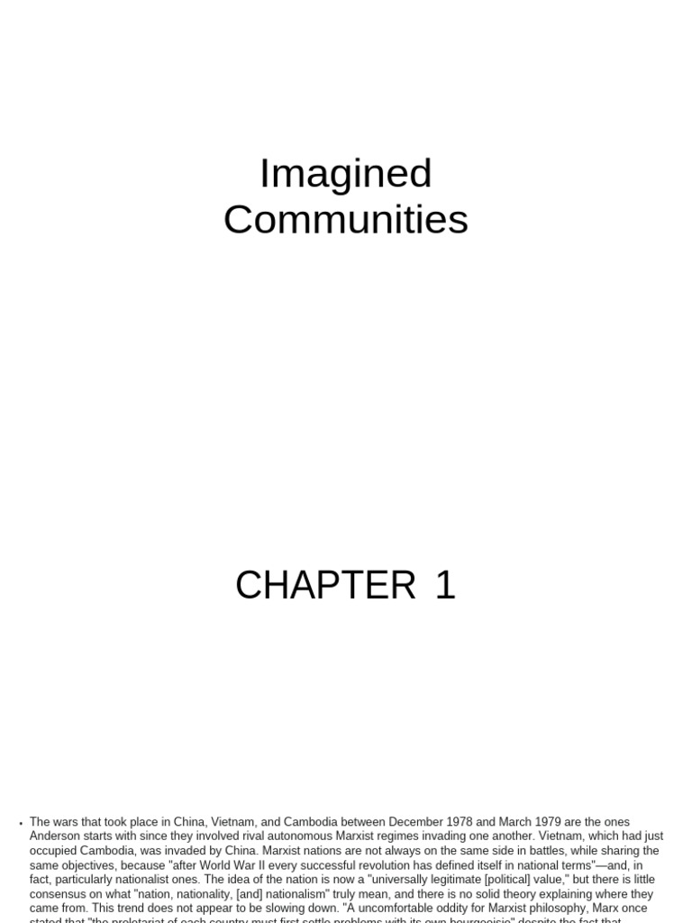 Imagined Communities | PDF