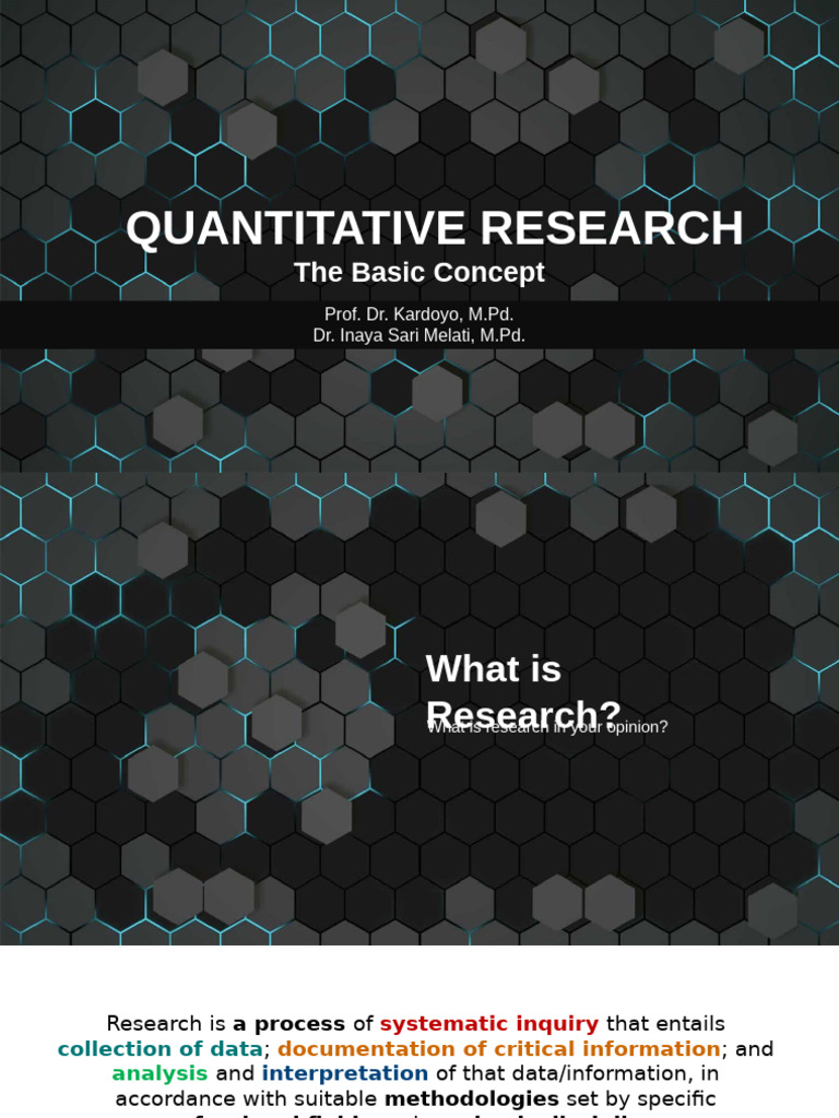 Meeting 1 The Basic Concept of Quantitative Research | PDF