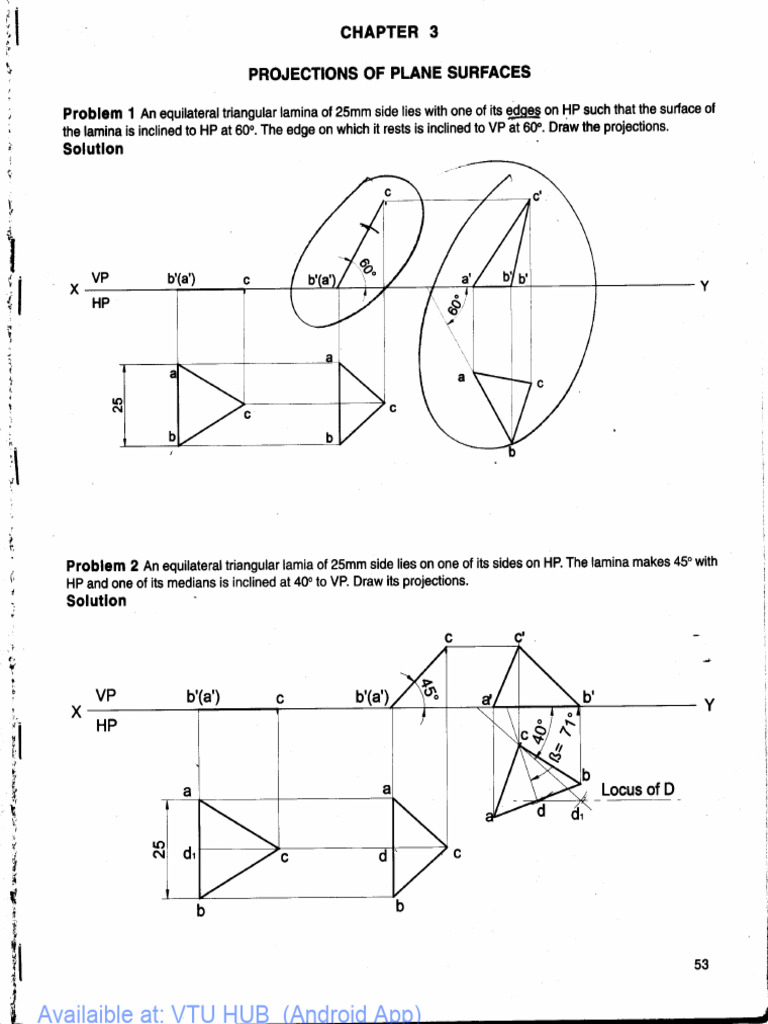Projection of Plane Surface | PDF