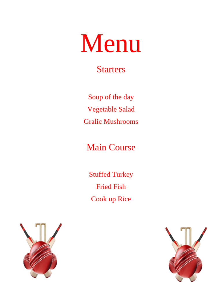 Menu | PDF