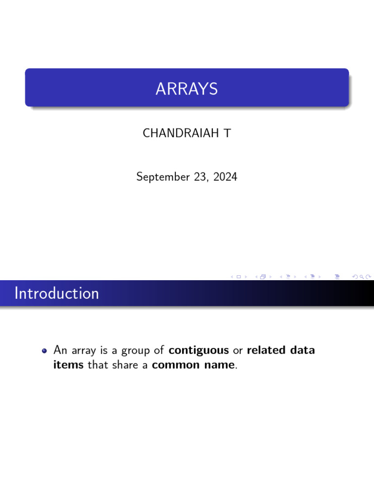 Arrays | PDF