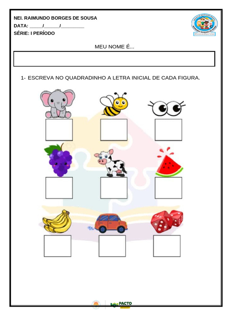 Atividade Raimundo Borges 2024 Prof Maria Neide. | PDF