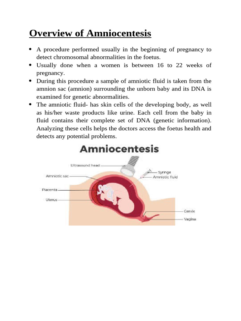 Amniocentesis Bio | PDF