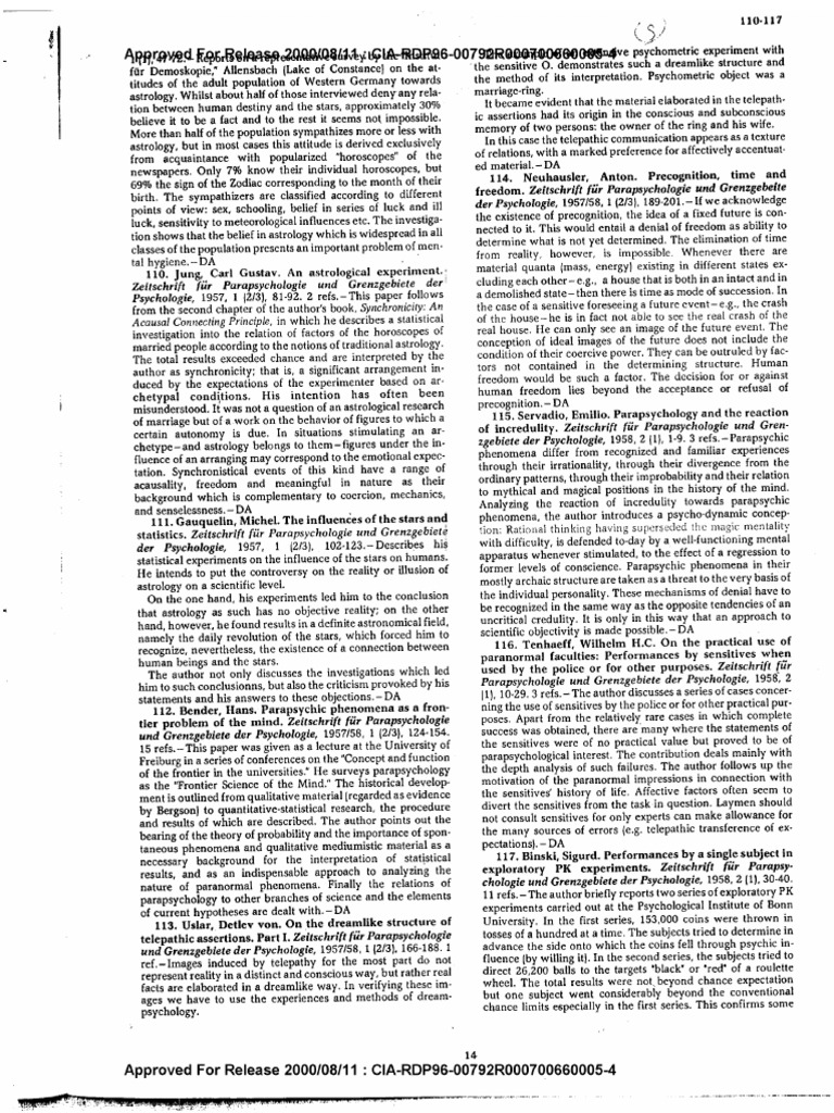 Jung, Carl Gustav. an Astrological Experiment. | PDF