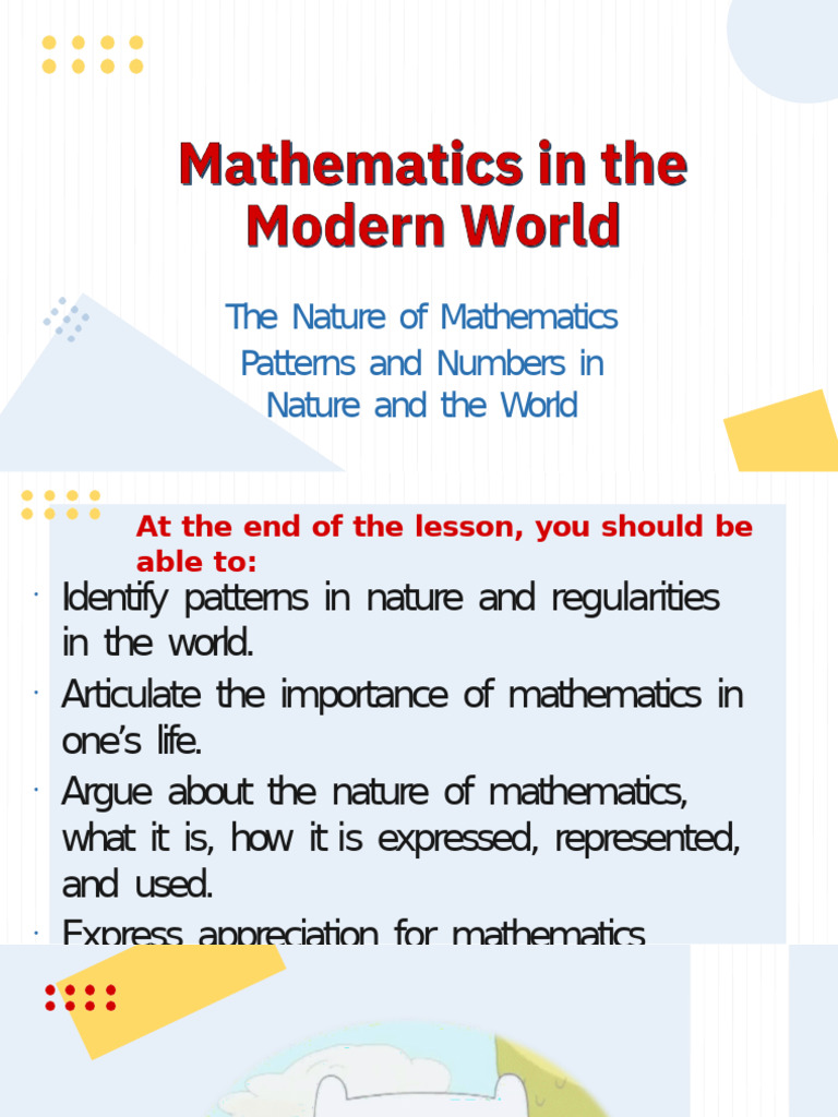 GE4MMW 1 Nature of Mathematics | PDF