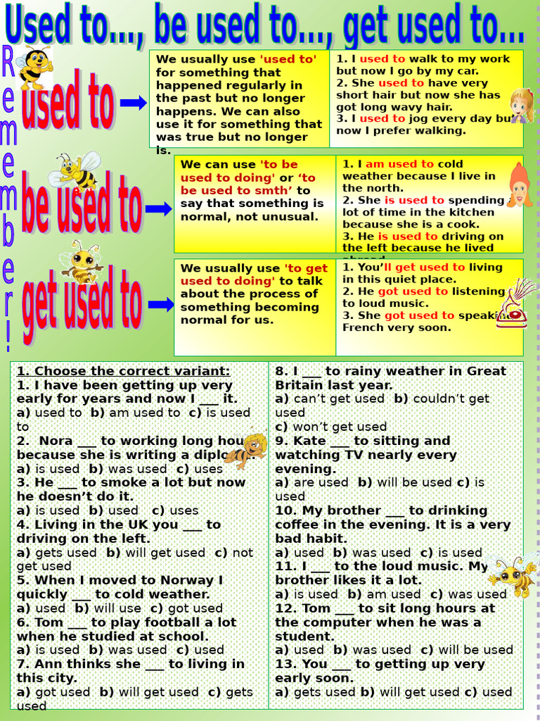 Used To Be Used To Get Used To 73575 | PDF