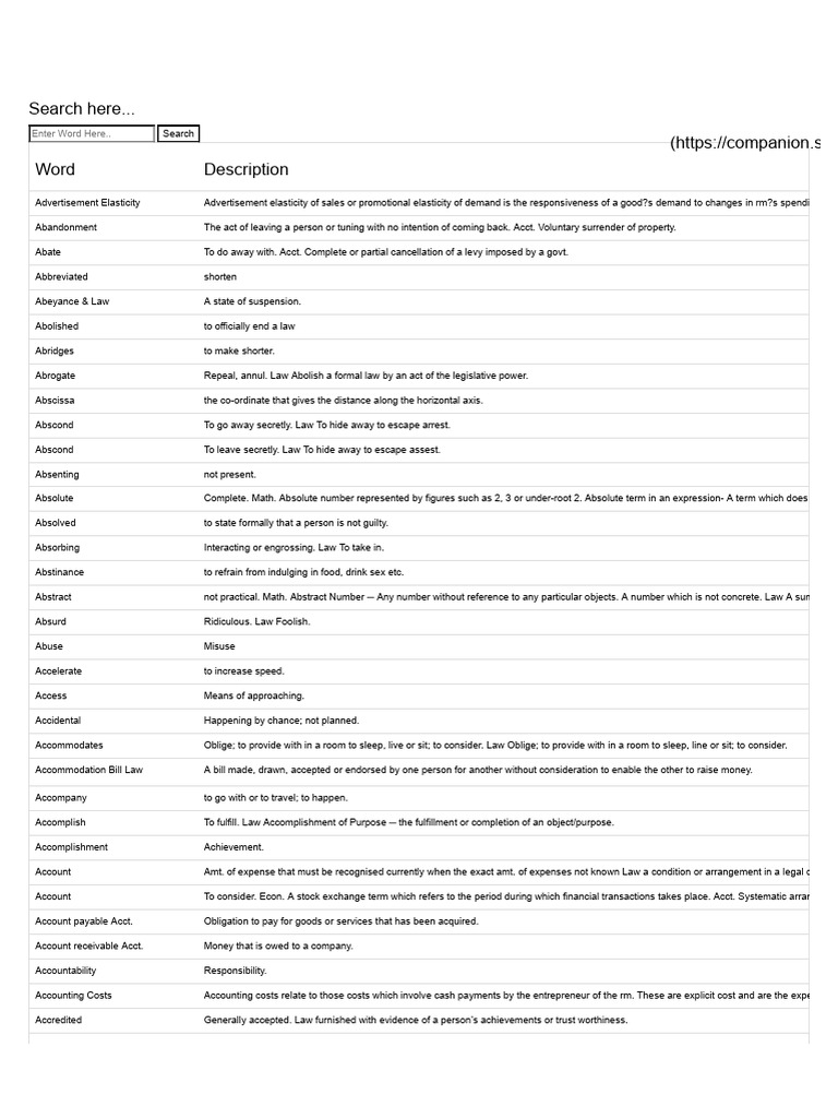 Commerce Dictionary | PDF
