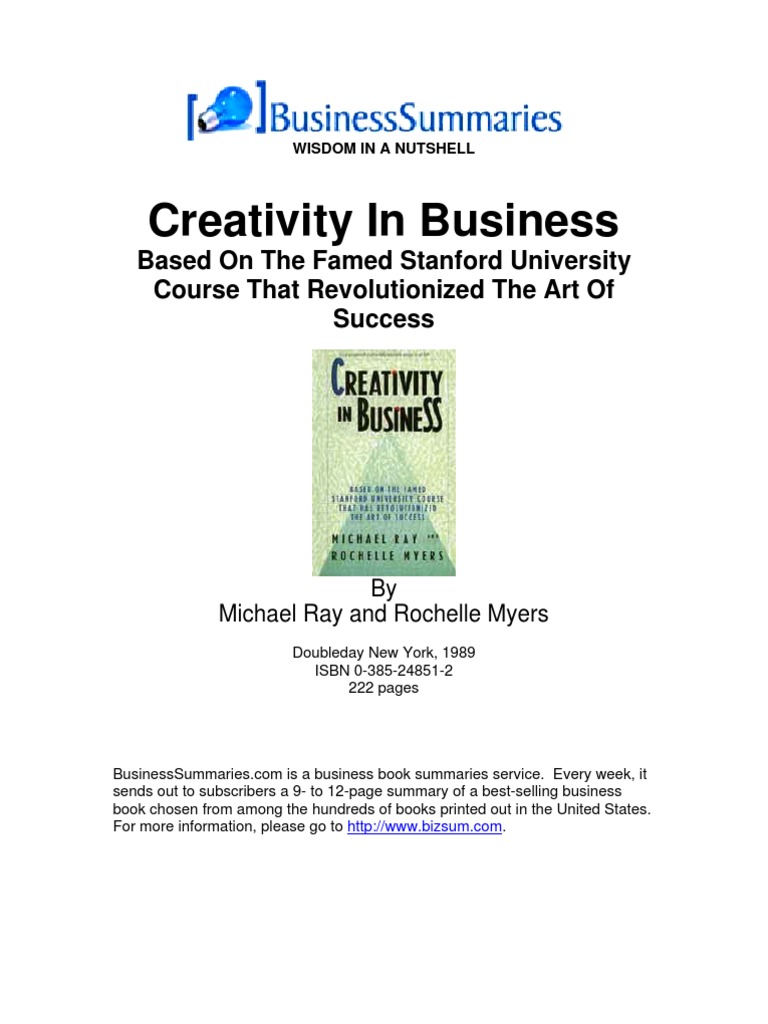 Creativity in Business | PDF | Creativity