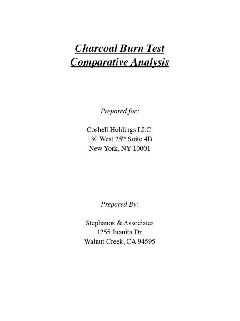 COSHELL BURN TEST REPORT | PDF