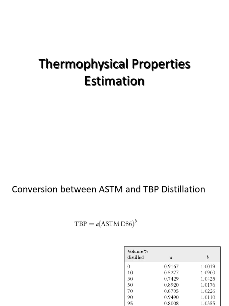 Lec 05 - Thermophysical Properties Estimation | PDF