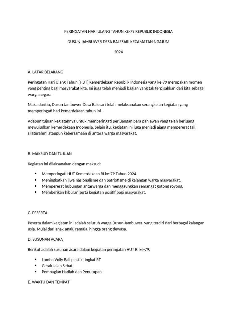 LPJ Hut Ri 79 2024 | PDF