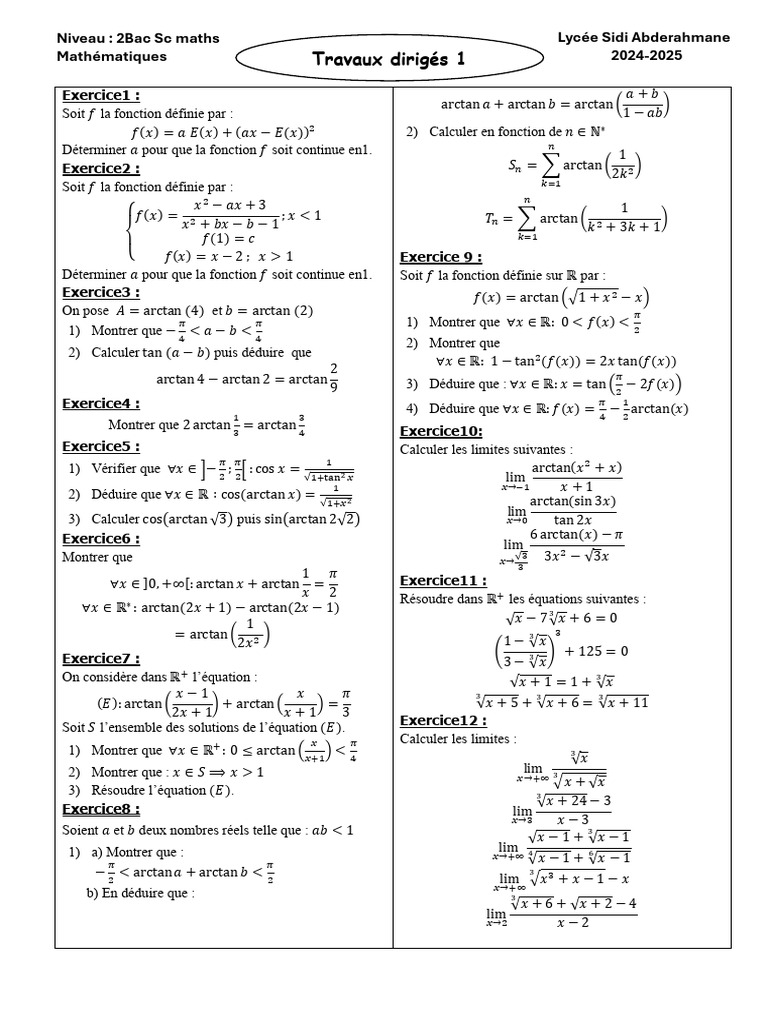 TD1 SM 2024 2025 | PDF