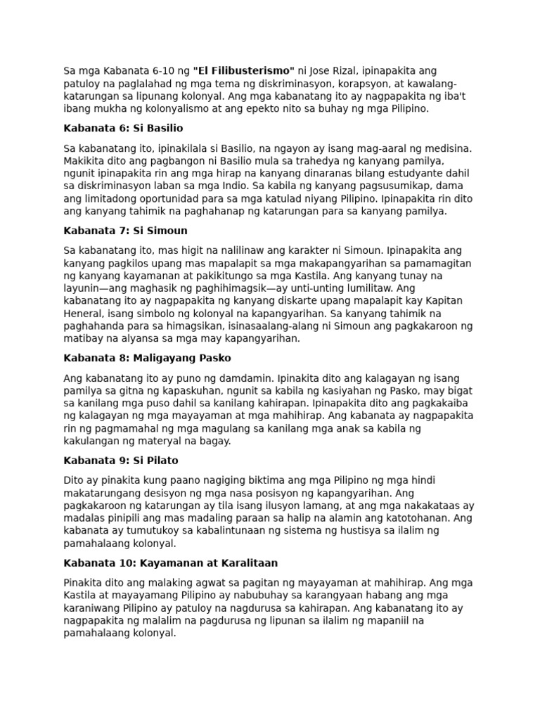 Sa Mga Kabanata 6 | PDF